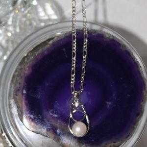 Jewelry | Freshwater Pearl Wcz Accent Fargo Chain Necklace | Poshmark